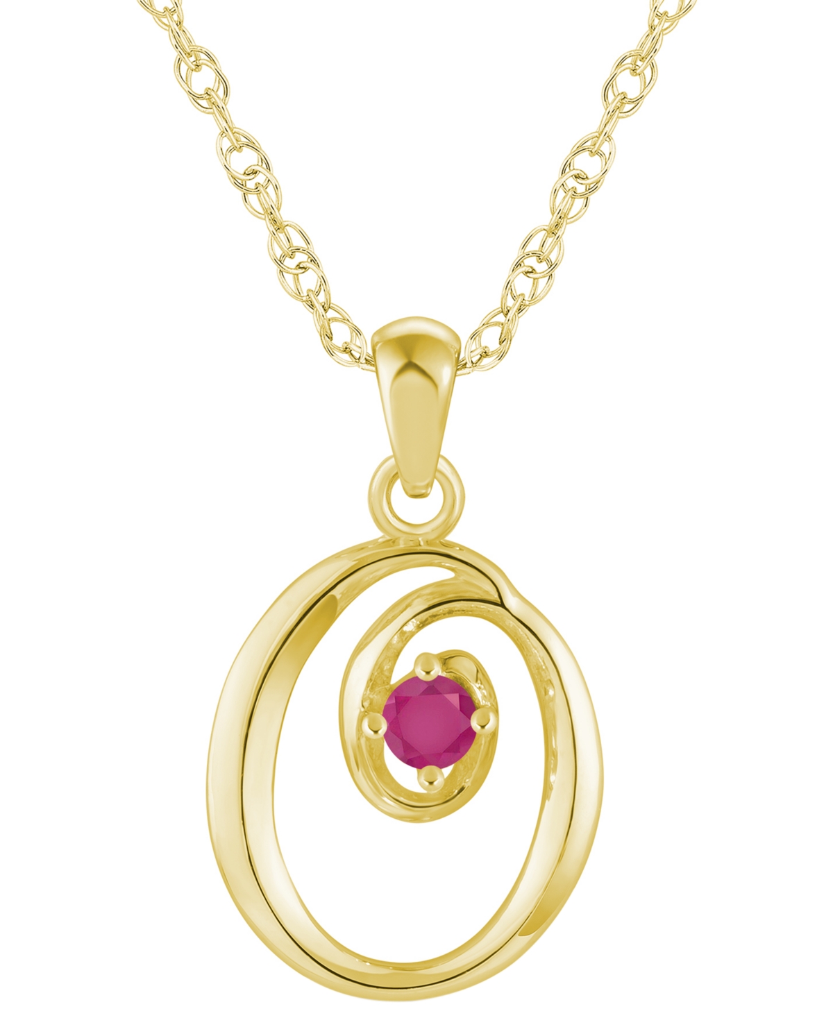Click here for Macys Ruby (1/6 ct. t.w.) Initial Pendant Necklace... prices