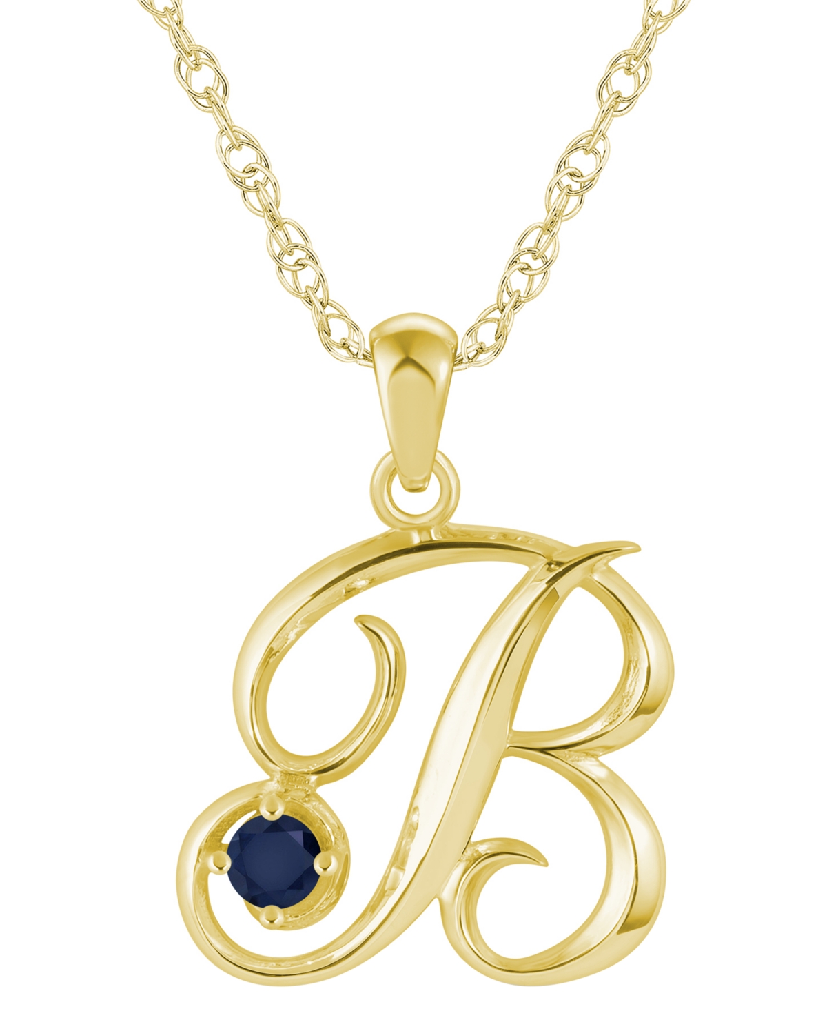Click here for Macys Ruby (1/6 ct. t.w.) Initial Pendant Necklace... prices