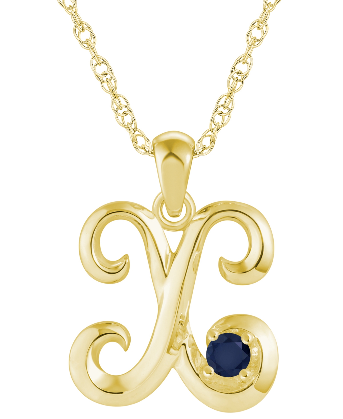 Click here for Macys Ruby (1/6 ct. t.w.) Initial Pendant Necklace... prices