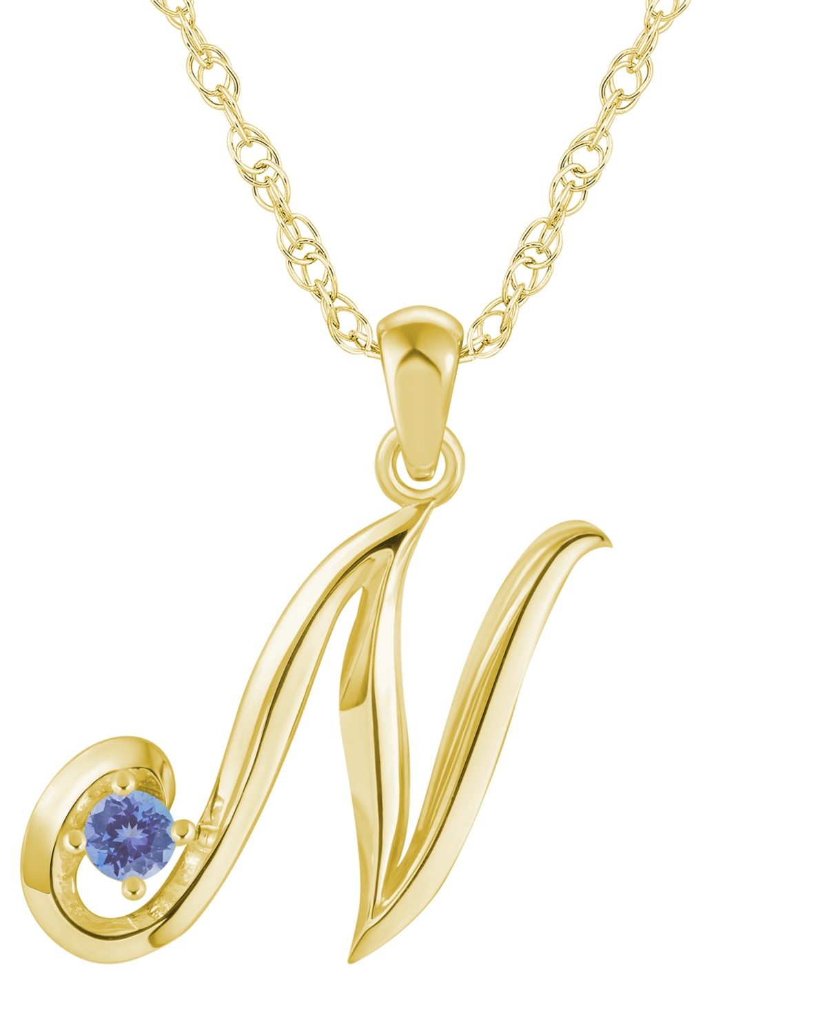 Click here for Macys Ruby (1/6 ct. t.w.) Initial Pendant Necklace... prices