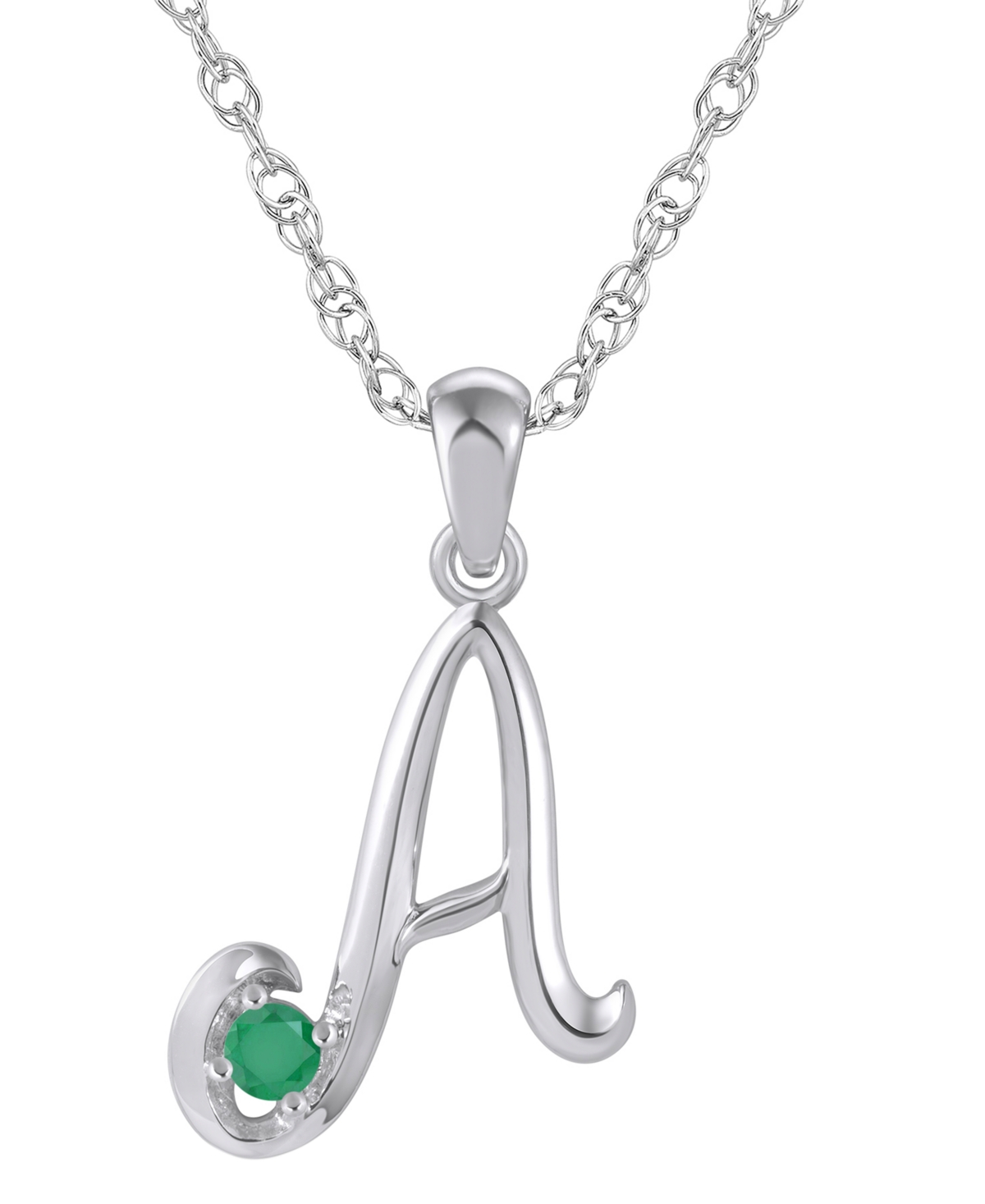 Click here for Macys Ruby (1/6 ct. t.w.) Initial Pendant Necklace... prices