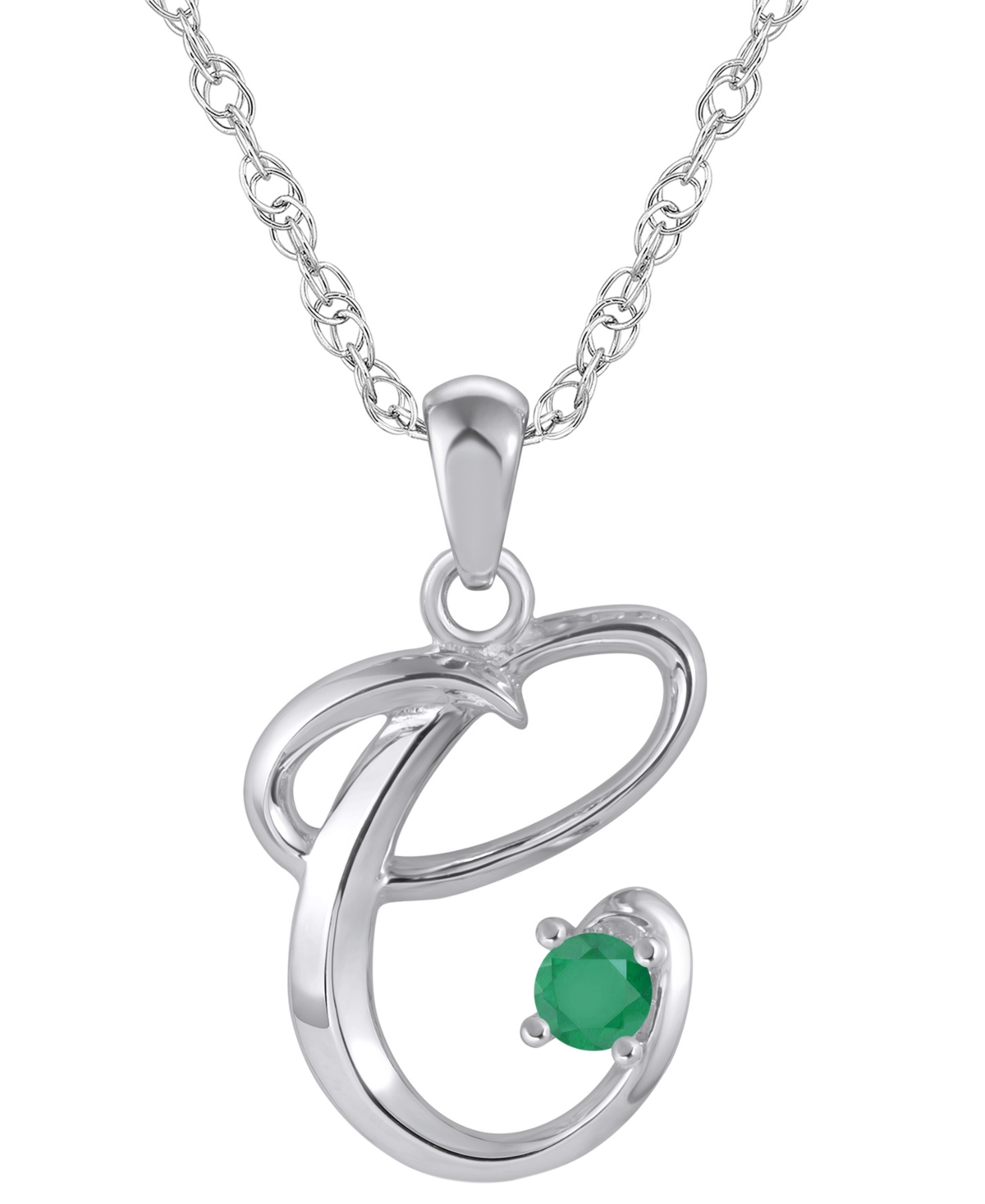 Click here for Macys Ruby (1/6 ct. t.w.) Initial Pendant Necklace... prices