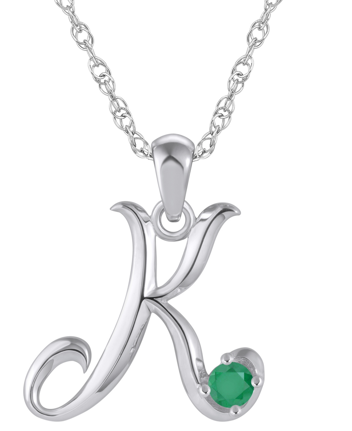 Click here for Macys Ruby (1/6 ct. t.w.) Initial Pendant Necklace... prices