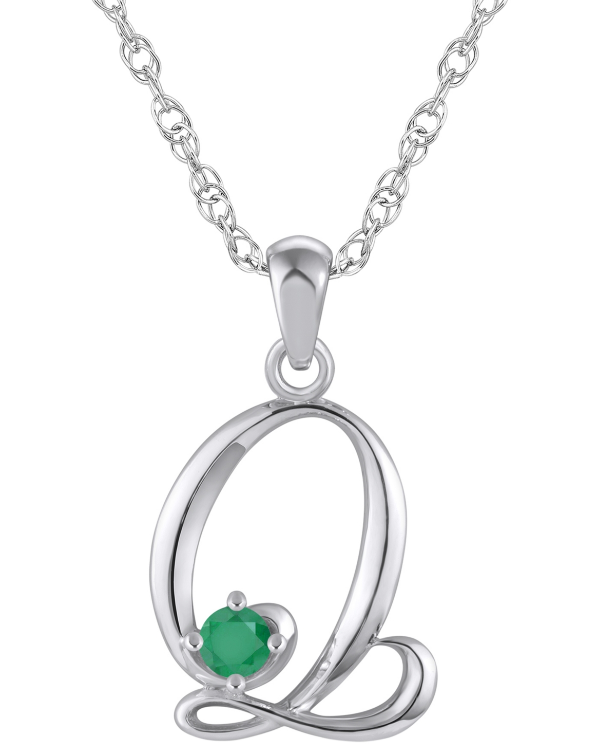 Click here for Macys Ruby (1/6 ct. t.w.) Initial Pendant Necklace... prices