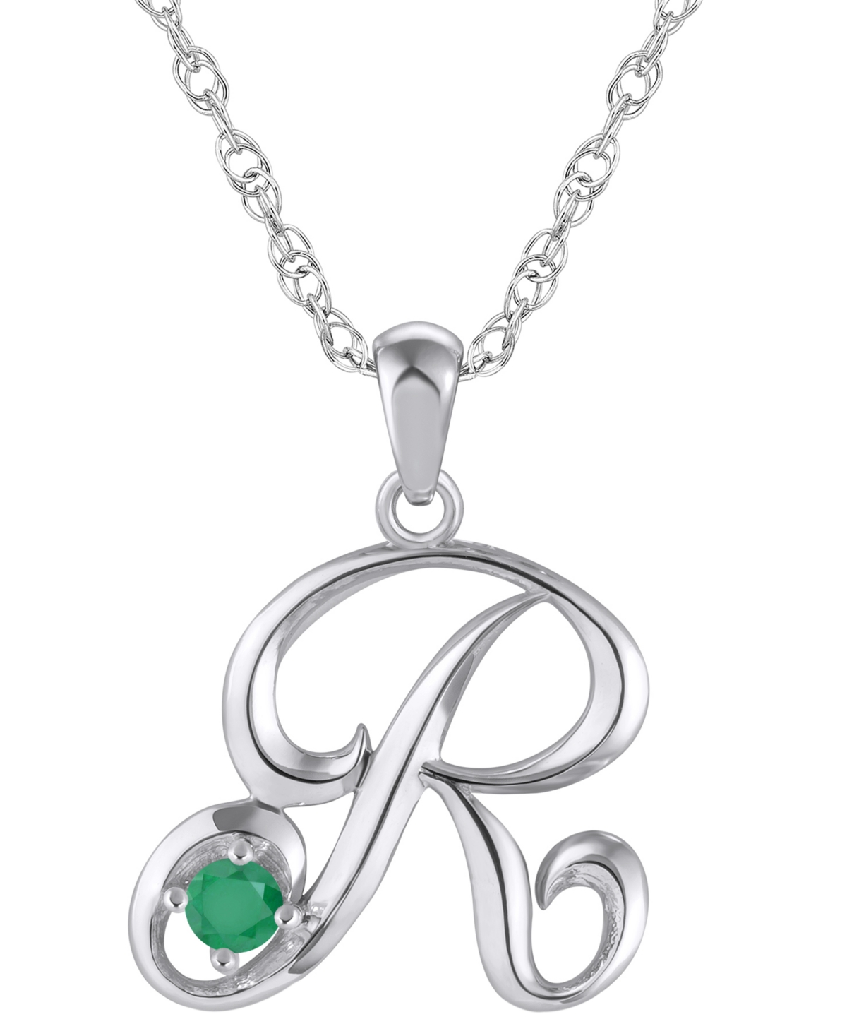 Click here for Macys Ruby (1/6 ct. t.w.) Initial Pendant Necklace... prices