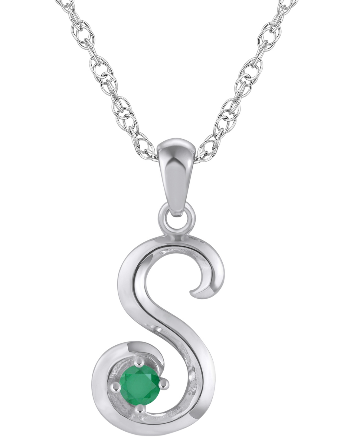 Click here for Macys Ruby (1/6 ct. t.w.) Initial Pendant Necklace... prices
