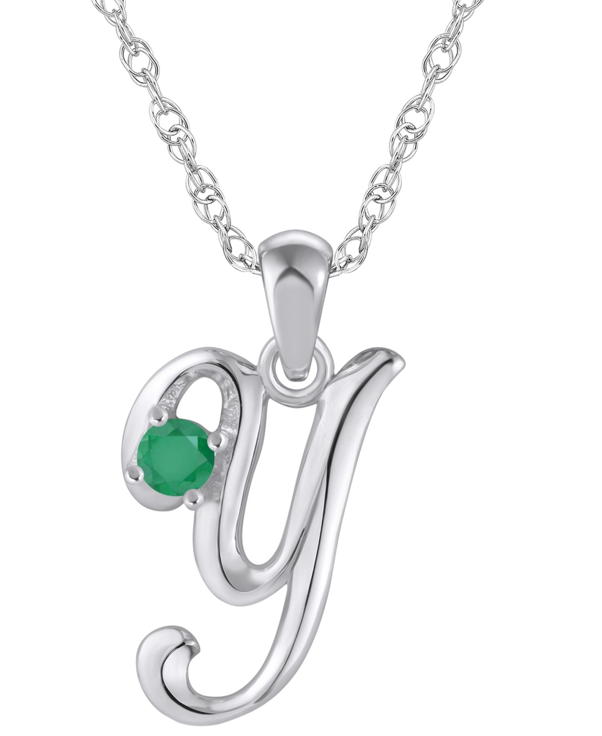 Click here for Macys Ruby (1/6 ct. t.w.) Initial Pendant Necklace... prices