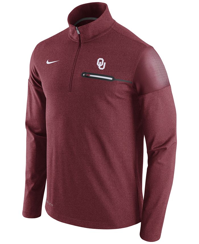 Nike Men's Oklahoma Sooners Elite Coaches Half-Zip Pullover - Macy's