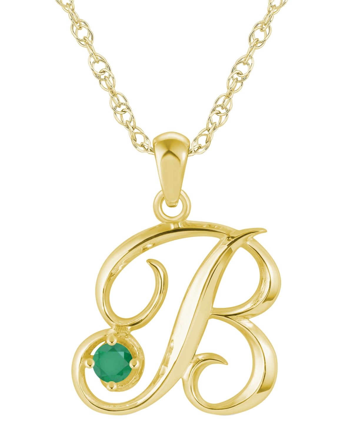 Click here for Macys Ruby (1/6 ct. t.w.) Initial Pendant Necklace... prices