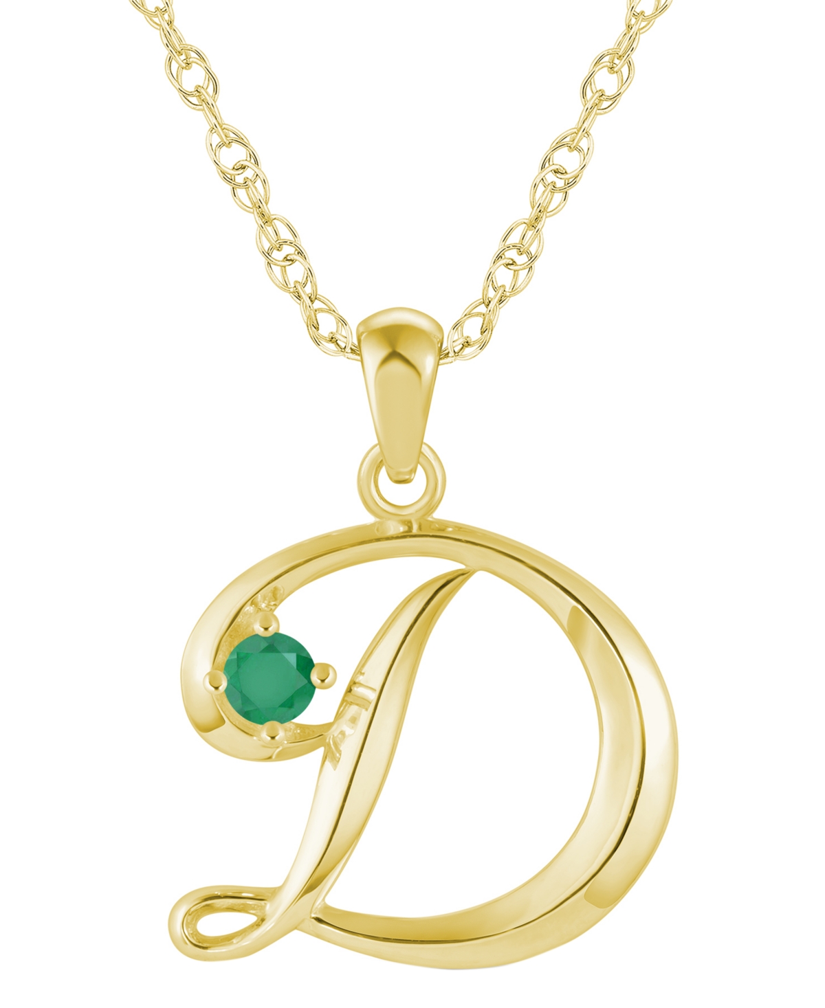 Click here for Macys Ruby (1/6 ct. t.w.) Initial Pendant Necklace... prices