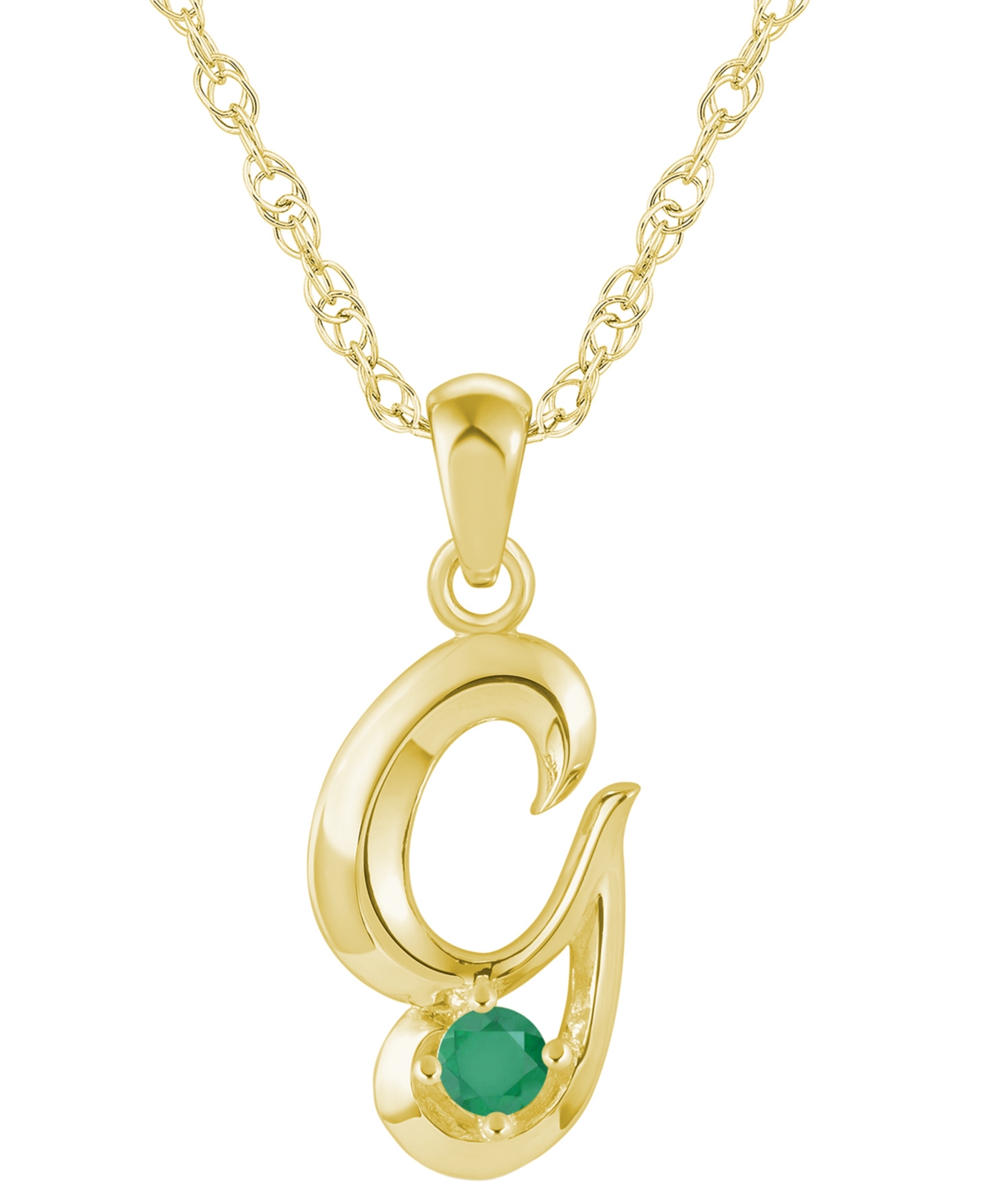 Click here for Macys Ruby (1/6 ct. t.w.) Initial Pendant Necklace... prices