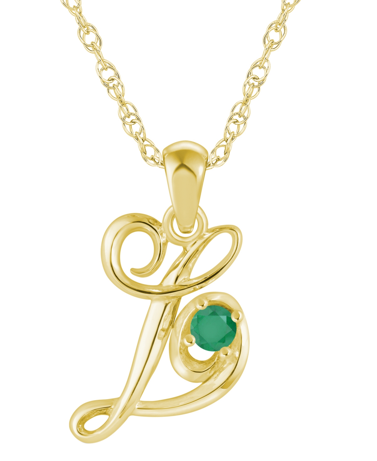 Click here for Macys Ruby (1/6 ct. t.w.) Initial Pendant Necklace... prices