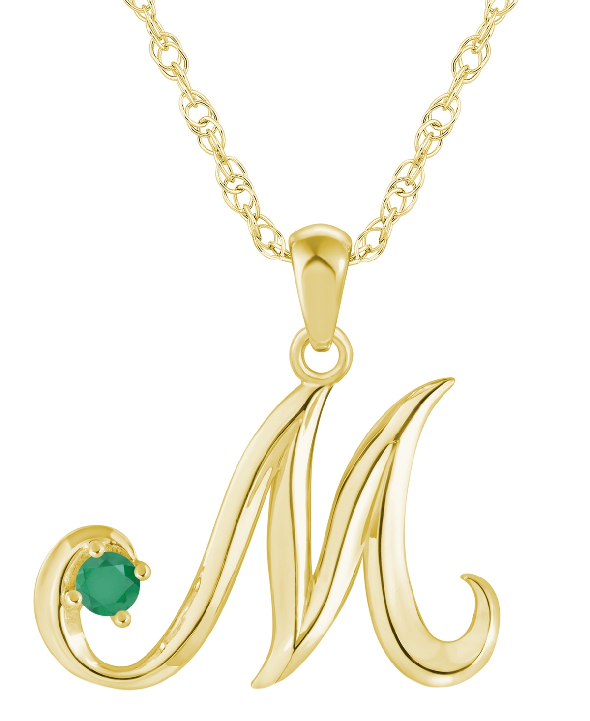 Click here for Macys Ruby (1/6 ct. t.w.) Initial Pendant Necklace... prices