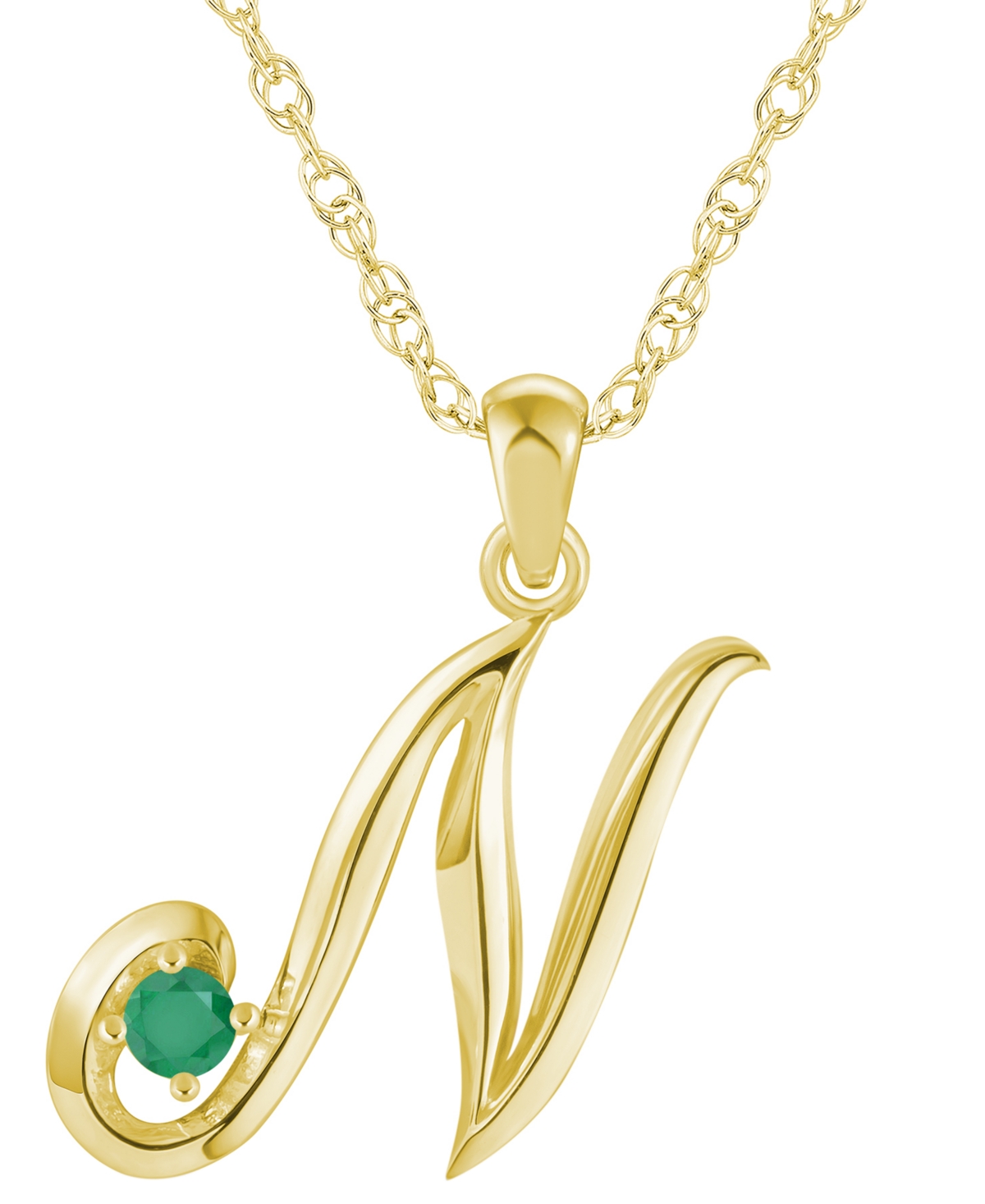 Click here for Macys Ruby (1/6 ct. t.w.) Initial Pendant Necklace... prices