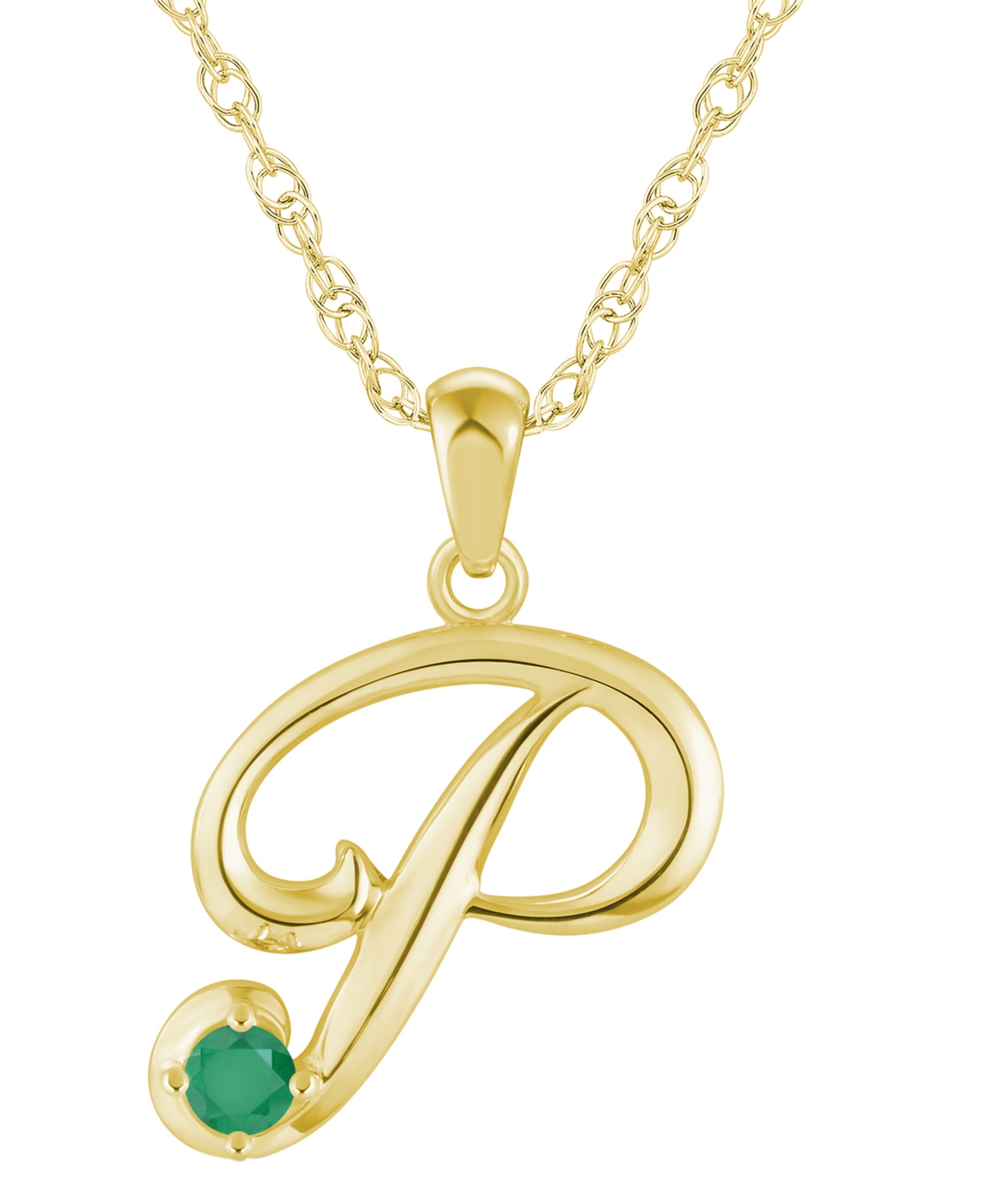 Click here for Macys Ruby (1/6 ct. t.w.) Initial Pendant Necklace... prices