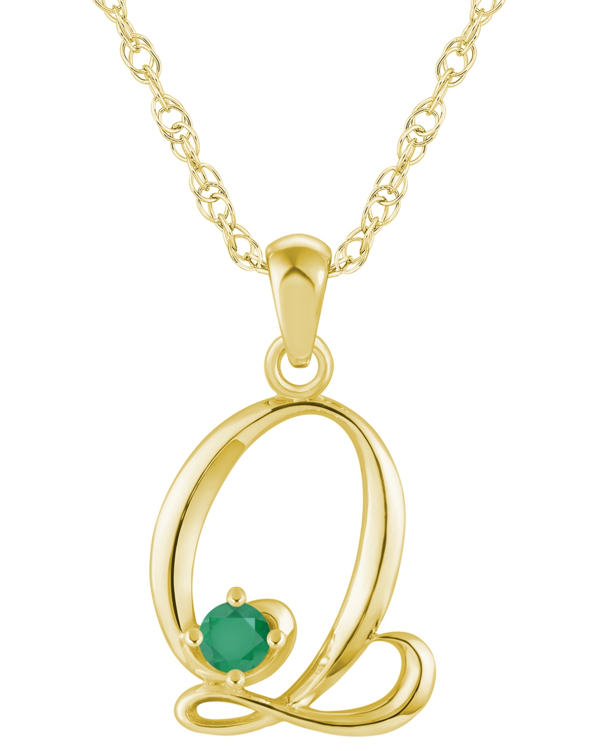 Click here for Macys Ruby (1/6 ct. t.w.) Initial Pendant Necklace... prices