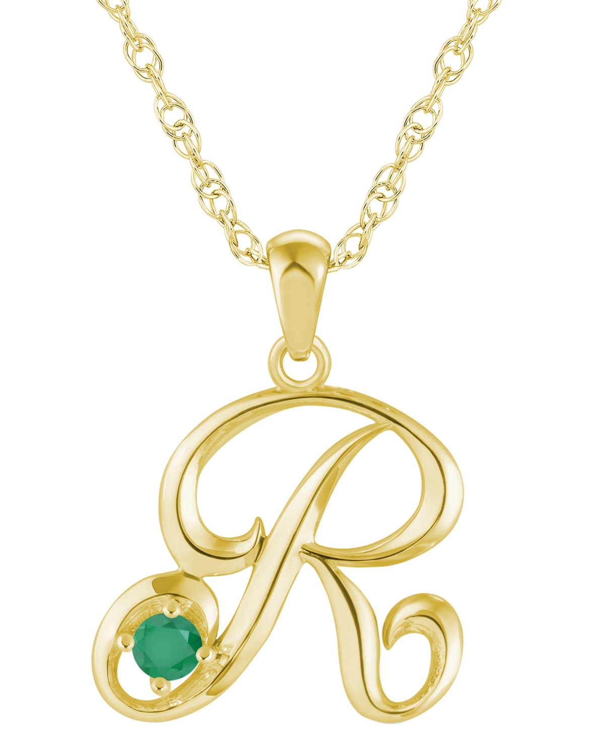Click here for Macys Ruby (1/6 ct. t.w.) Initial Pendant Necklace... prices