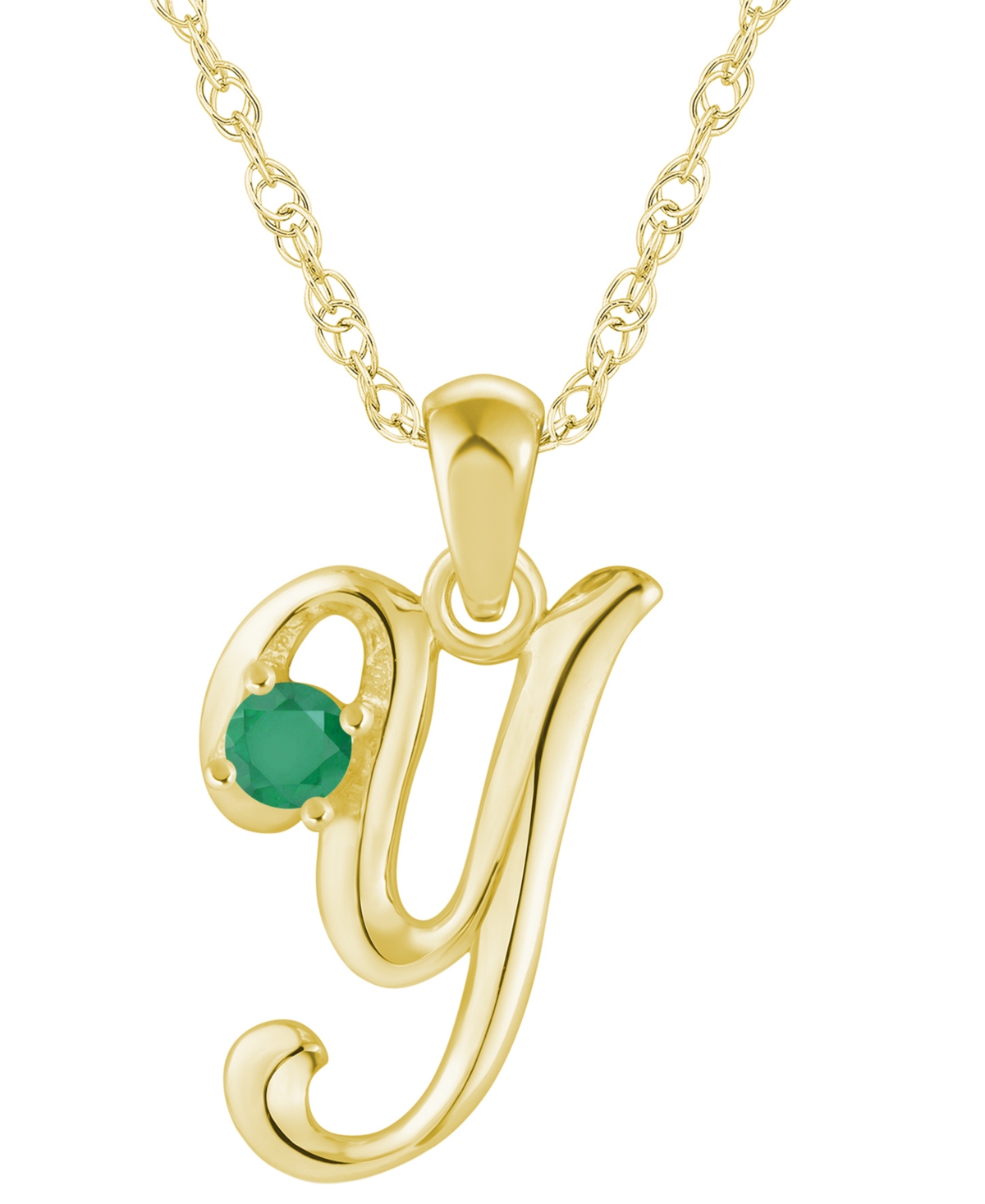 Click here for Macys Ruby (1/6 ct. t.w.) Initial Pendant Necklace... prices