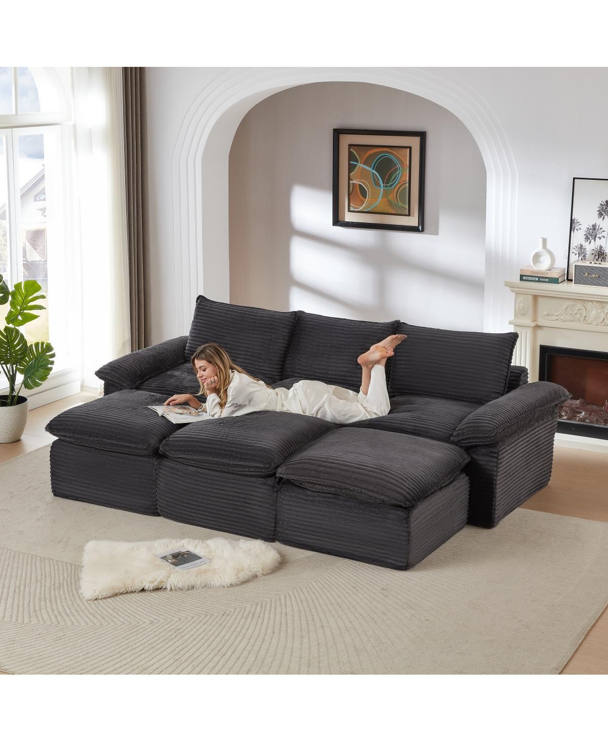 Click here for Streamdale Furniture Modern corduroy cloud sofa  f... prices