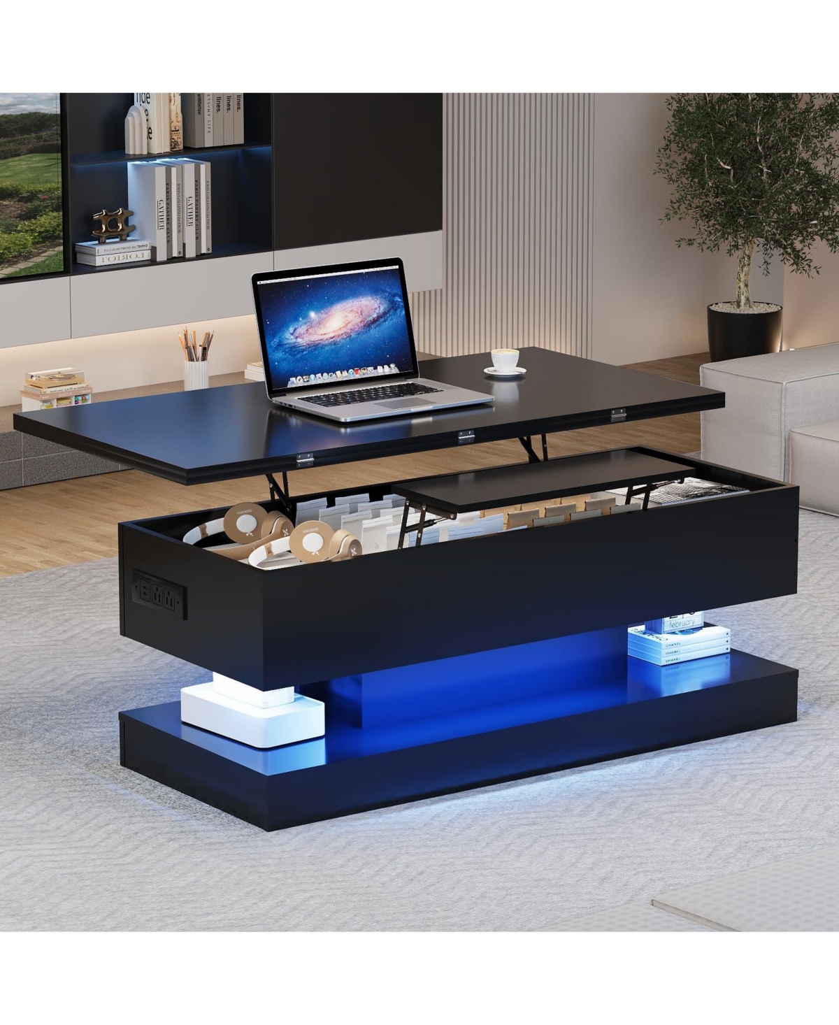 Click here for homfan 47.2 Inch Large Lift Top Coffee Table Moder... prices