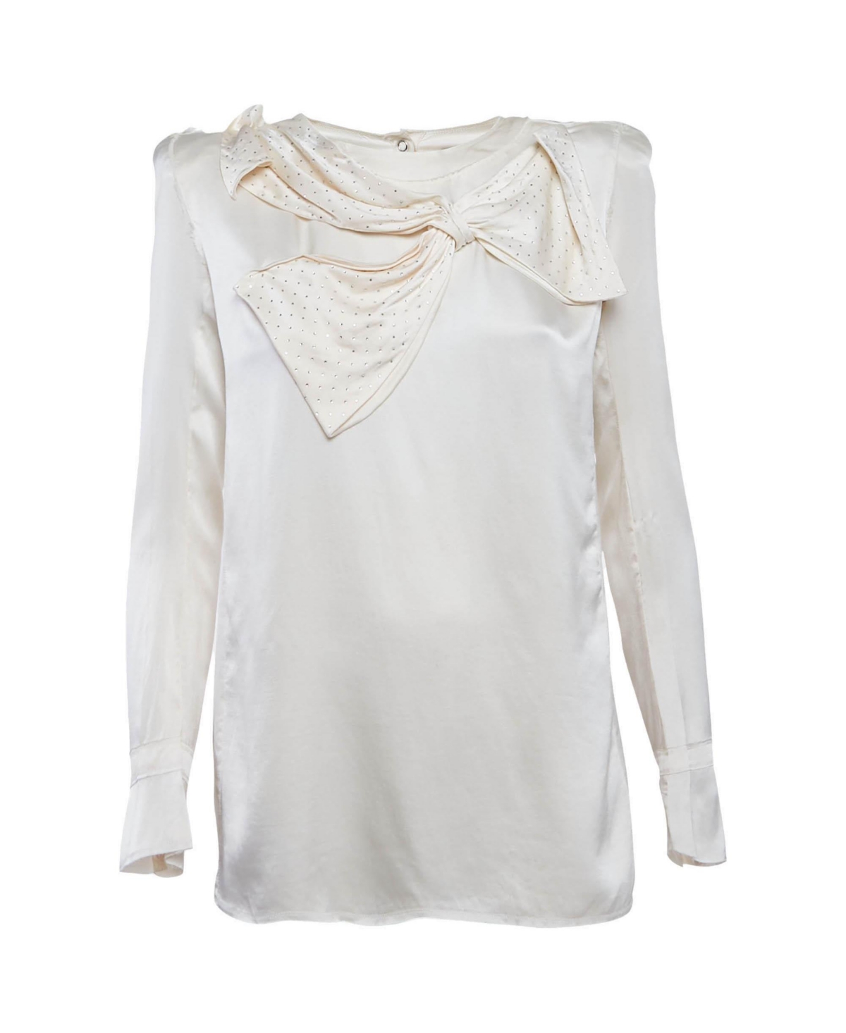 Click here for Pre-Owned Balmain Womens Satin Bow Detail Raw Edge... prices