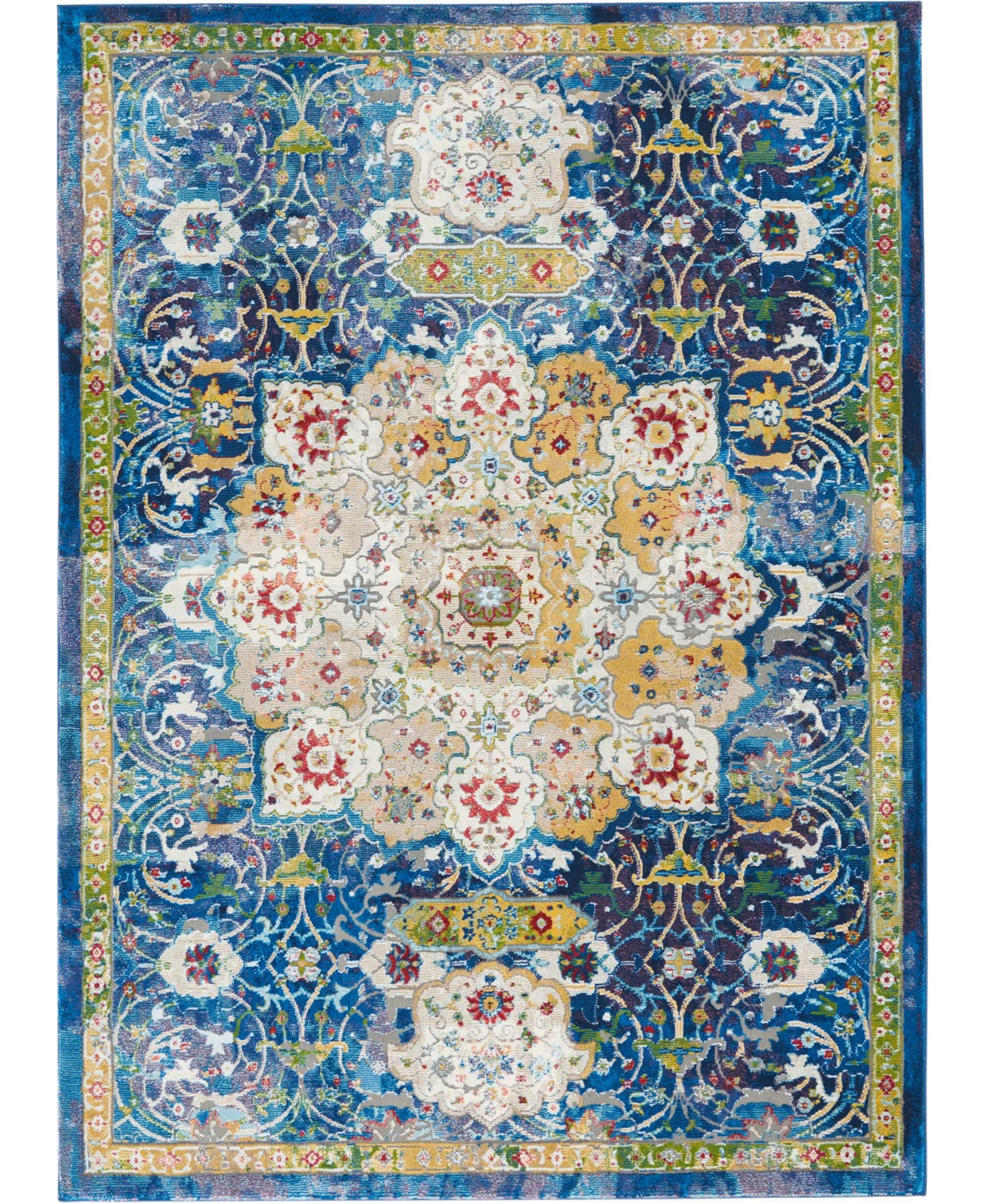 Click here for Nourison Home Ankara Global ANR03 Blue 4 x 6 Area... prices