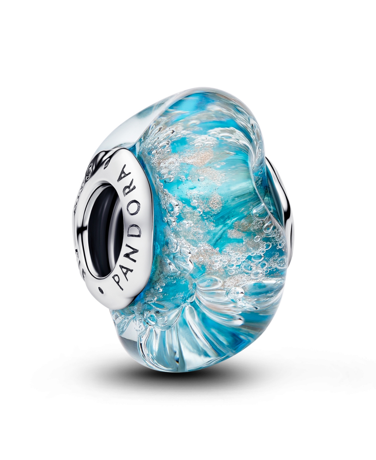 Click here for Pandora Turquoise Murano Glass Glitter Charm - Ste... prices