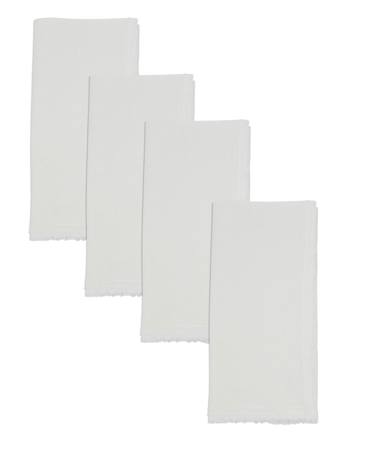 Click here for Saro Lifestyle Fringe Table Napkins  Set of 4 - Iv... prices
