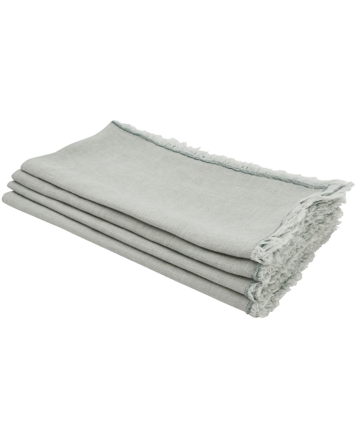 Click here for Saro Lifestyle Fringe Table Napkins  Set of 4 - Bl... prices