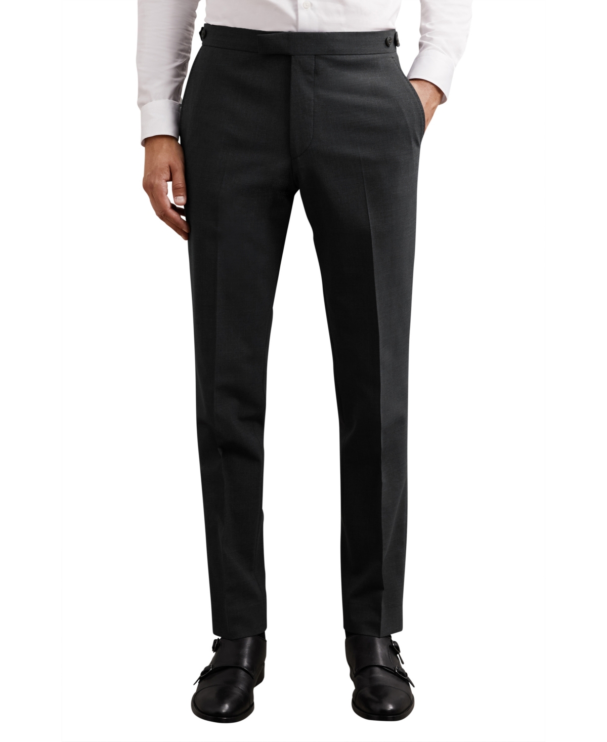 Click here for Reiss Mens Wool-Blend Tailored-Fit Suit Pants - Gr... prices