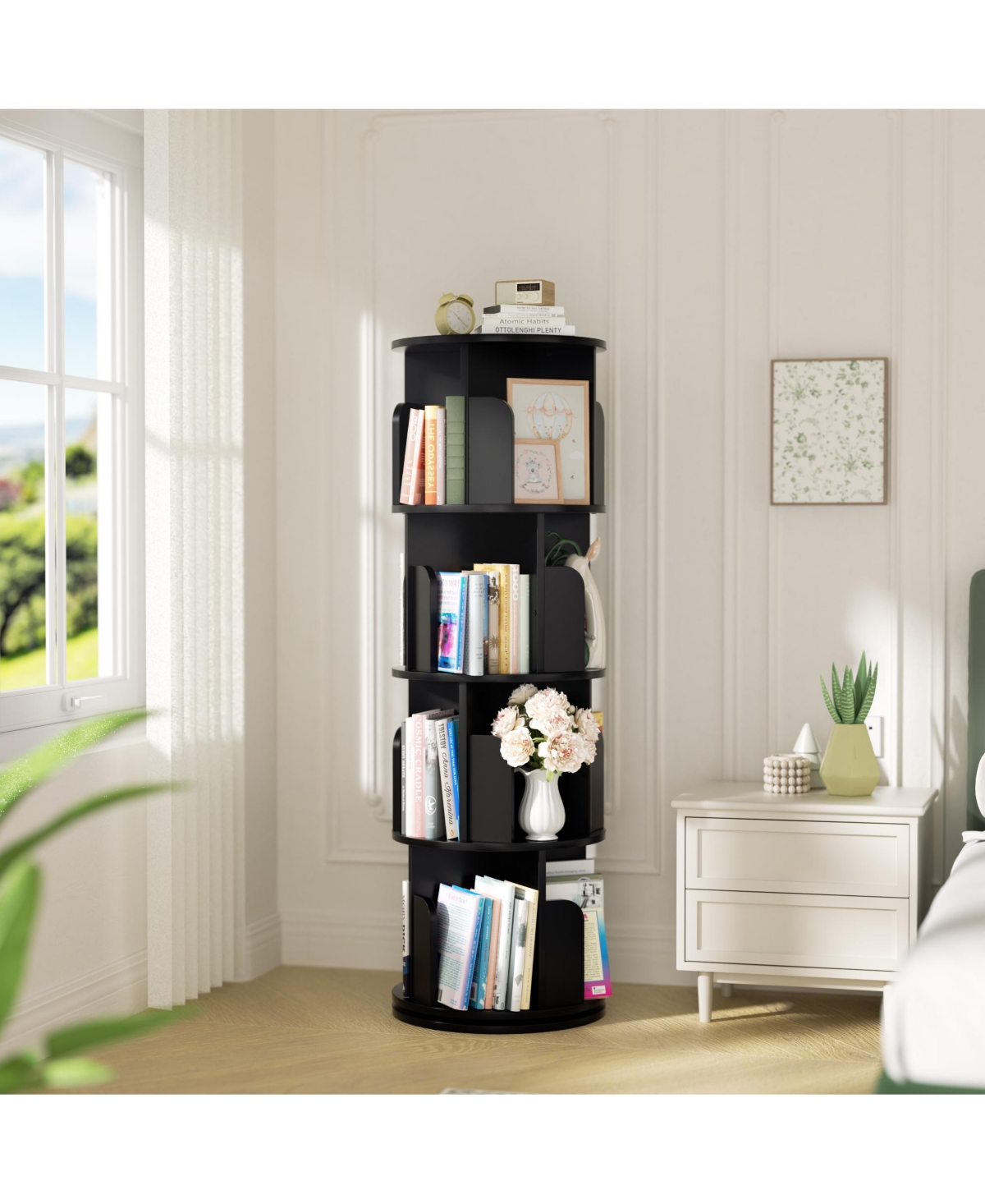 Click here for Aheaplus Rotating Bookcase  360 Display Corner Boo... prices