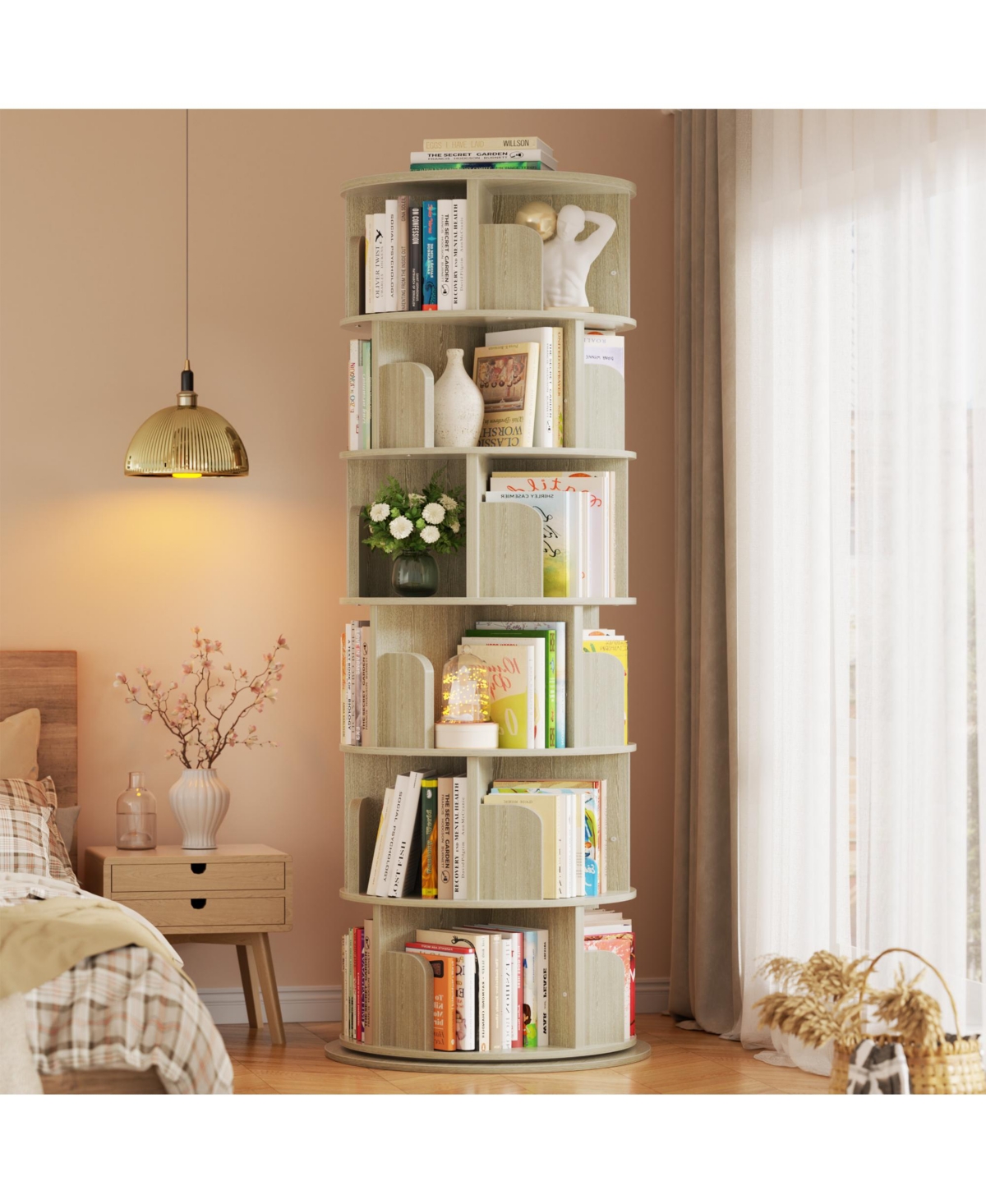 Click here for Aheaplus Rotating Bookcase  360 Display Corner Boo... prices