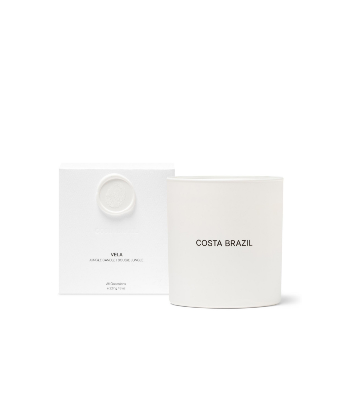Click here for Costa Brazil Vela Jungle Candle - White Matte Glas... prices