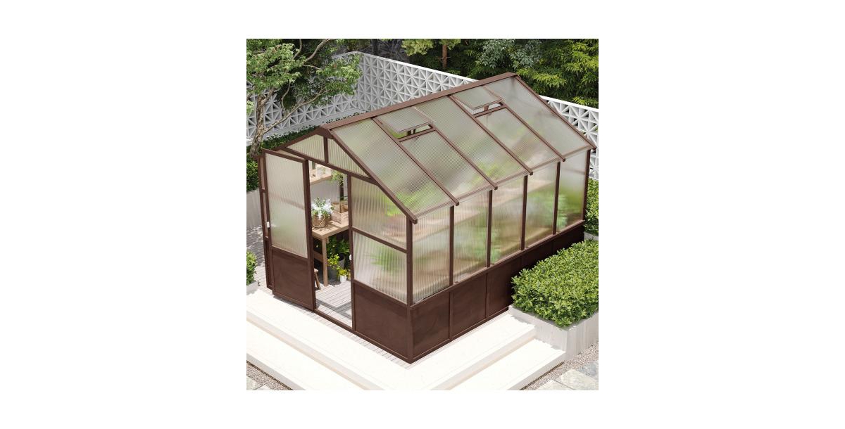 Click here for Lovmor 8 x 10 Ft Wood Polycarbonate Walk In Polyca... prices