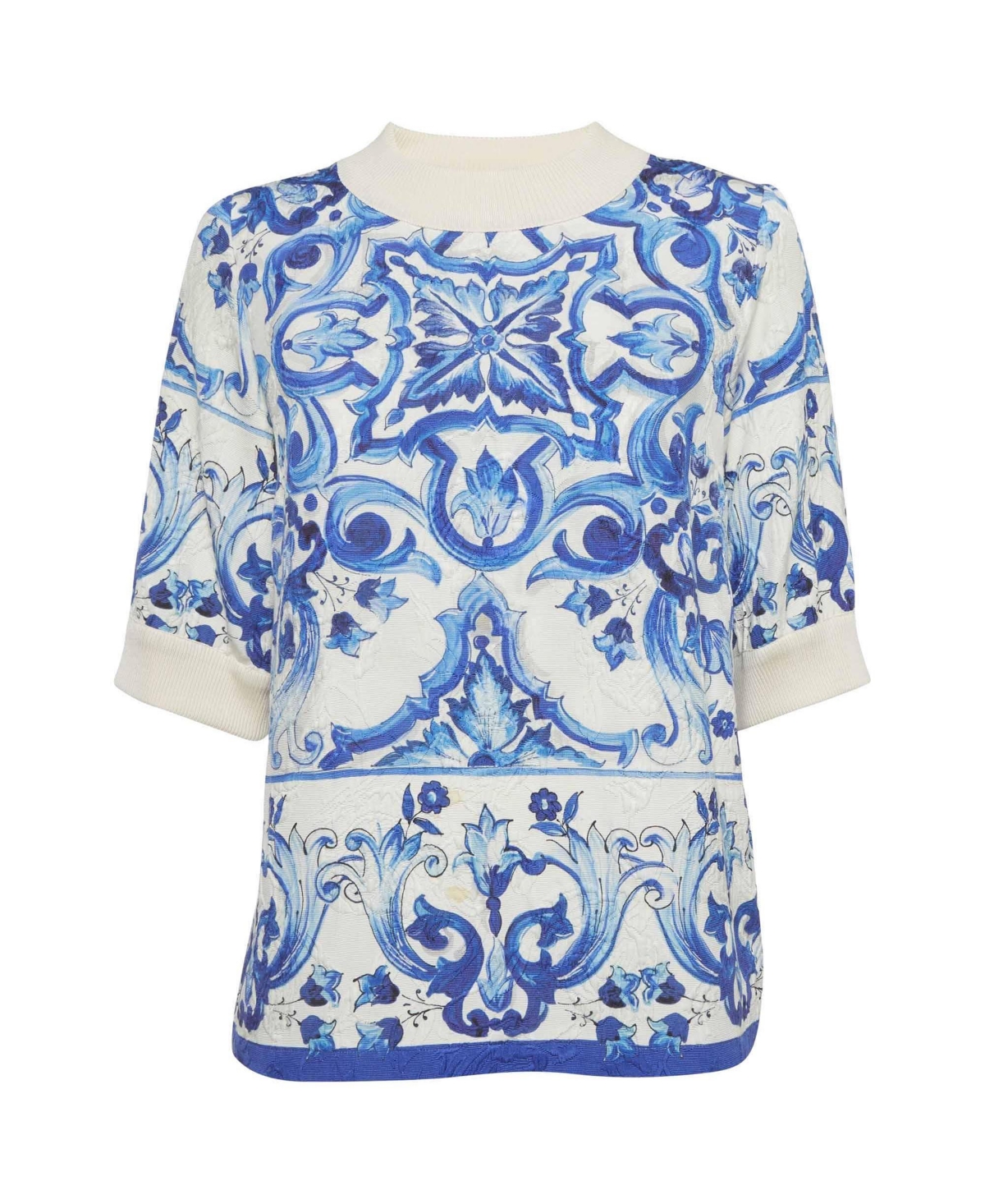 Click here for Pre-Owned Dolce & Gabbana Womens Majolica Printed... prices