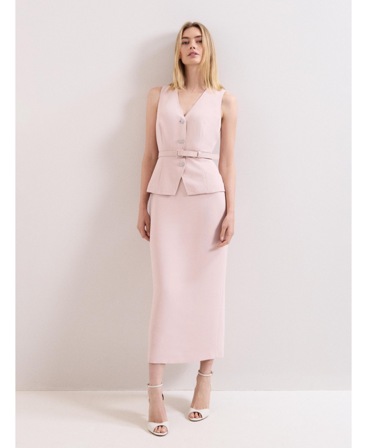 Click here for Phase Eight Womens Hilda Belted Tailored Maxi Dres... prices