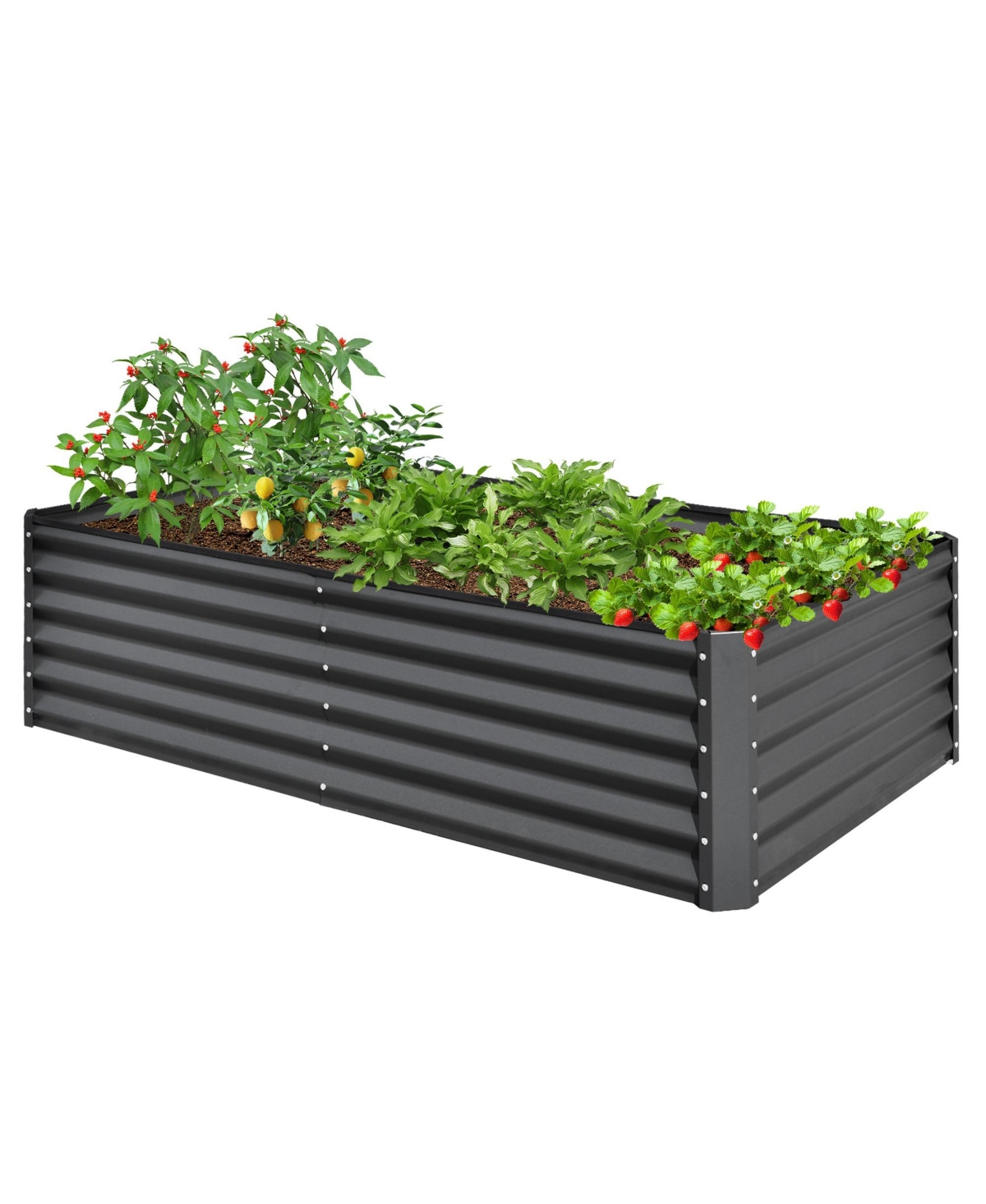 Click here for Mondawe 8x4x1.5 feet Galvanized Raised Garden Bed... prices