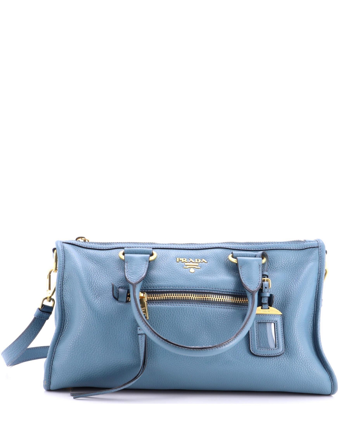 Click here for Pre-Owned Prada Medium Front Zip Convertible Satch... prices