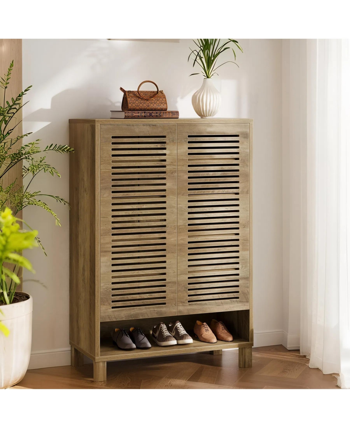 Click here for Tribesigns Free-Standing Shoe Cabinet  Slim Farmho... prices