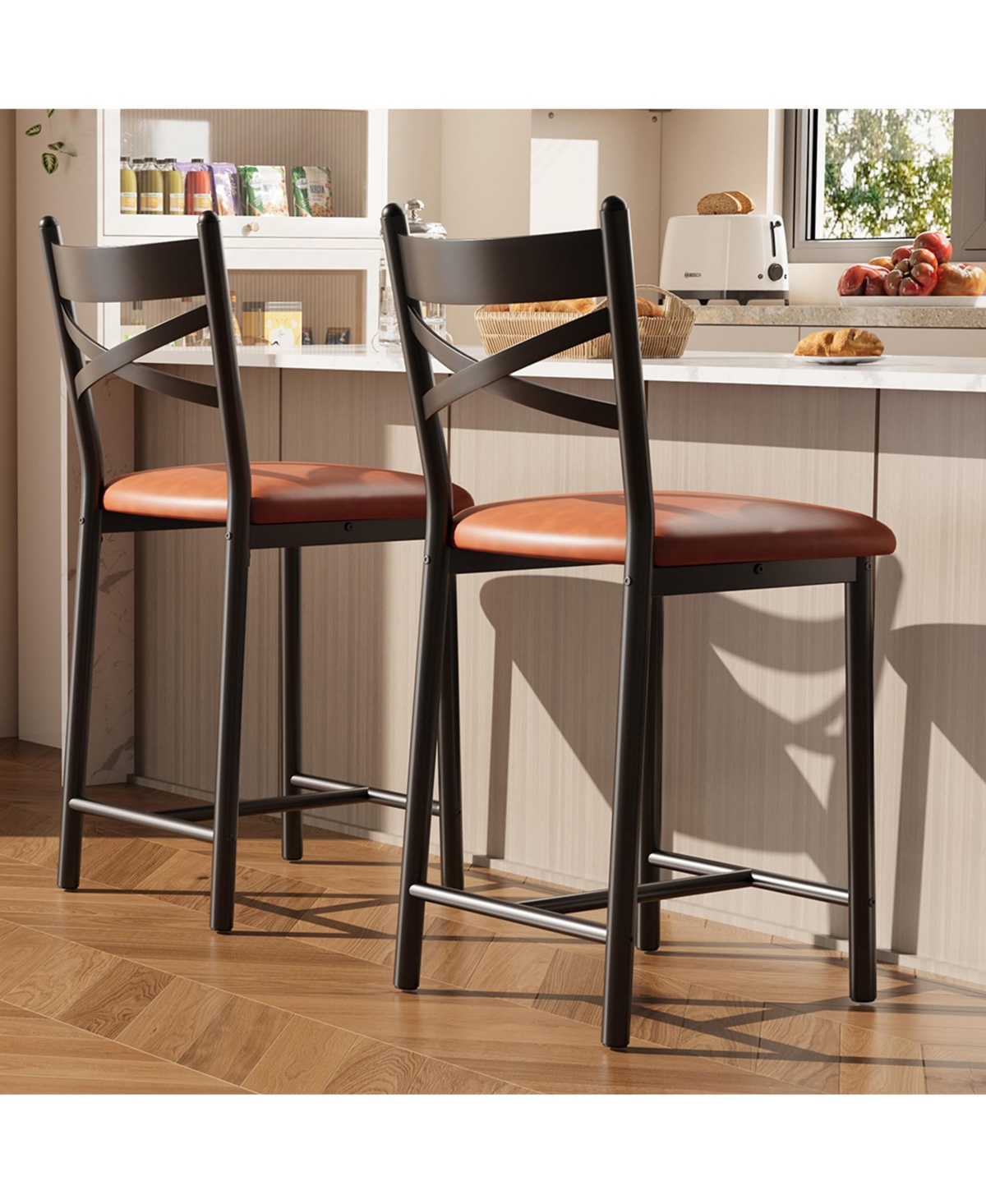 Click here for gaomon Set of 2 22.4 Inch Modern Counter Height Ba... prices