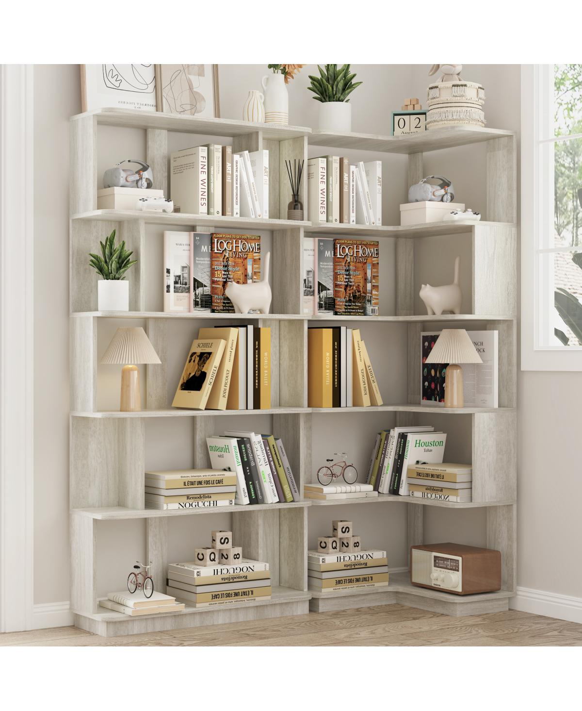 Click here for Streamdale Furniture 2-Piece Shape Corner Bookcase... prices