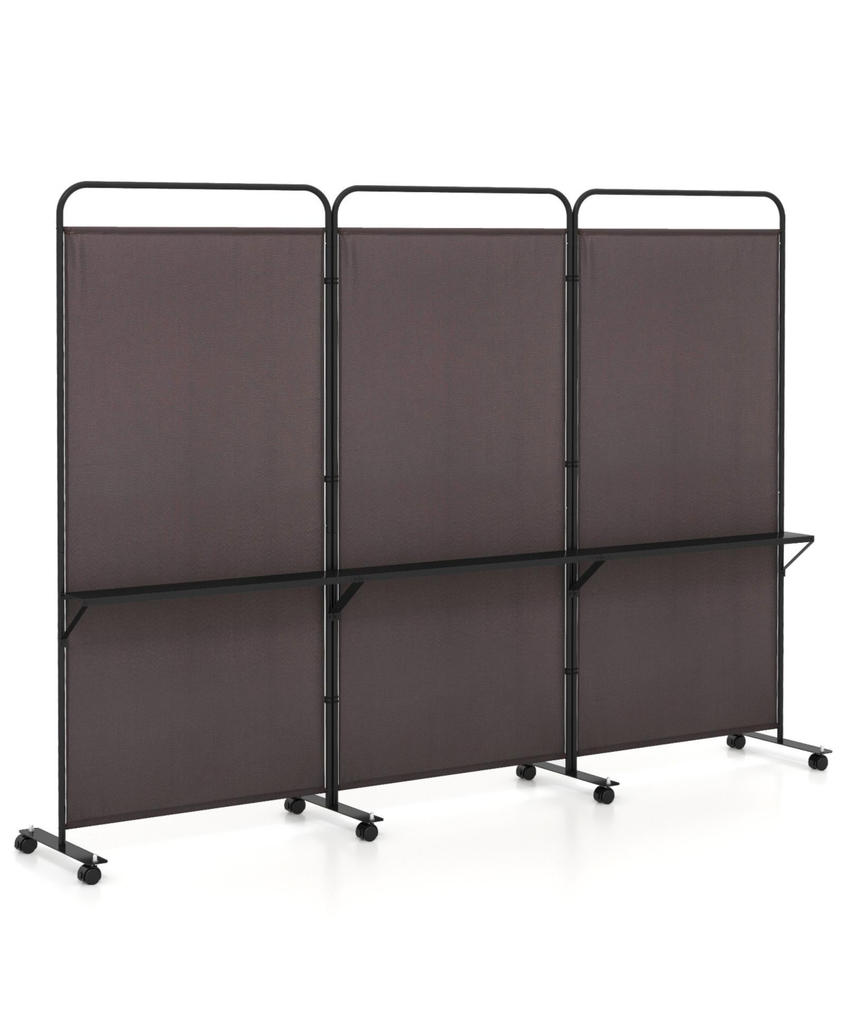 Click here for sumyeg 3-Panel Folding Room Divider with Metal She... prices