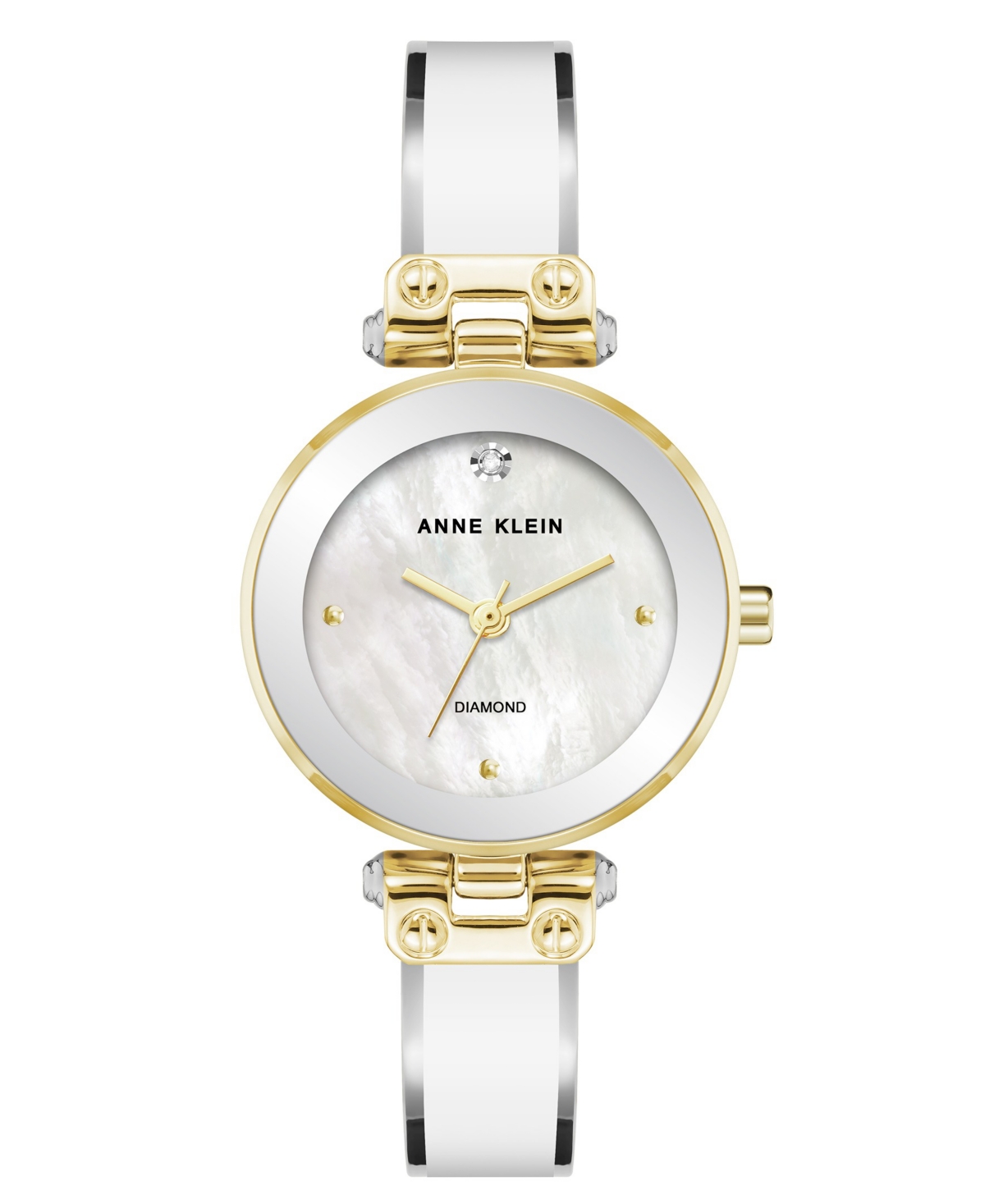 Click here for Anne Klein Womens Quartz Round Diamond Dial Gold-T... prices
