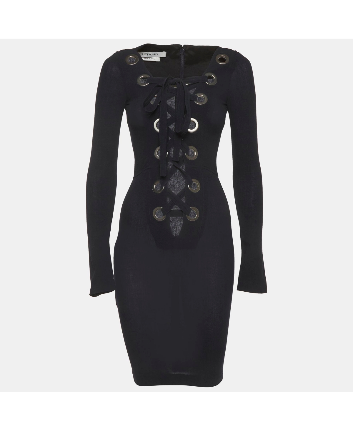 Click here for Pre-Owned Givenchy Womens Crepe Lace-Up Sheath Dre... prices