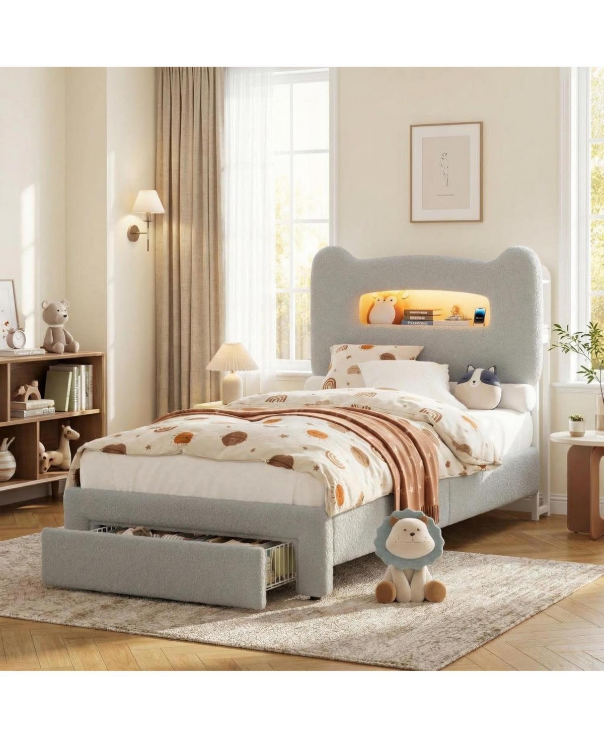 Click here for gaomon Bed Frame with Drawer  Upholstered Bed Fram... prices