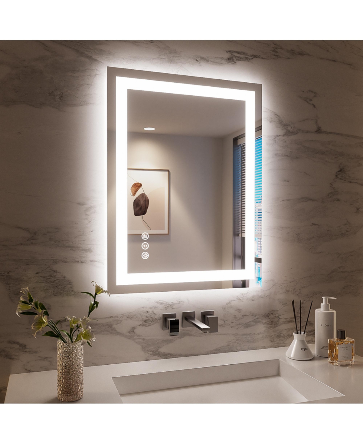Click here for Rainsken 28x36 Inch Led Bathroom Mirror  Wall Moun... prices