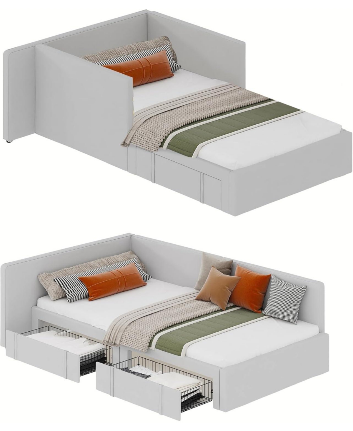 Click here for gaomon Twin Velvet Daybed with 2 Storage Drawers... prices