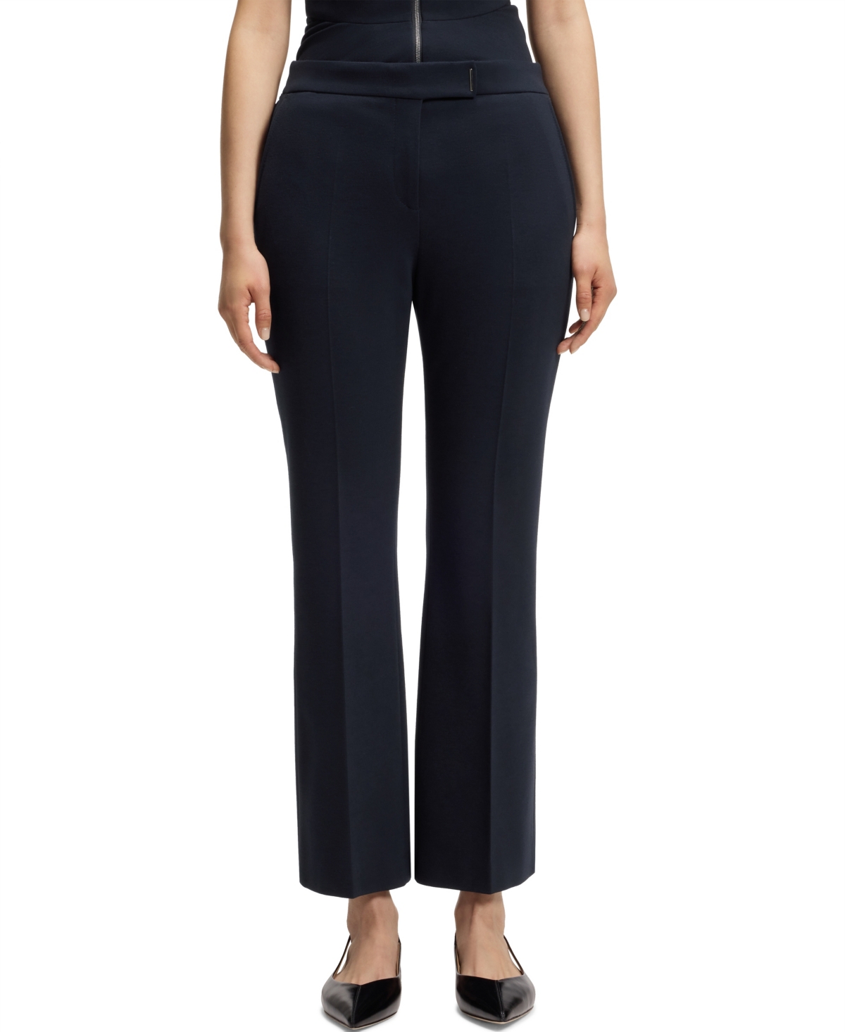 Click here for Boss by Hugo Boss Womens Stretch Jersey Flared-Fit... prices
