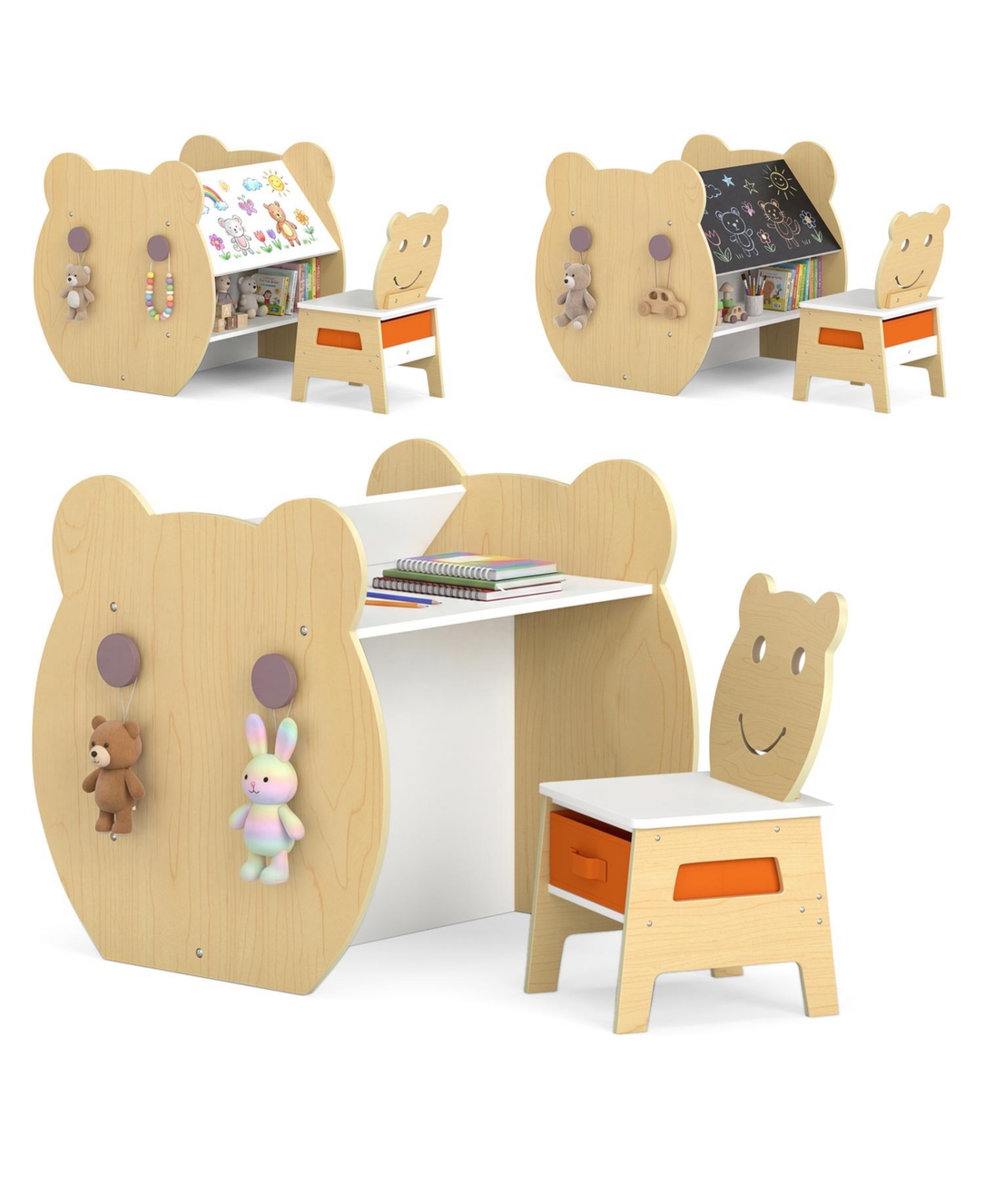 Click here for Slickblue 3 in 1 Kids Art Table and Chair Set with... prices