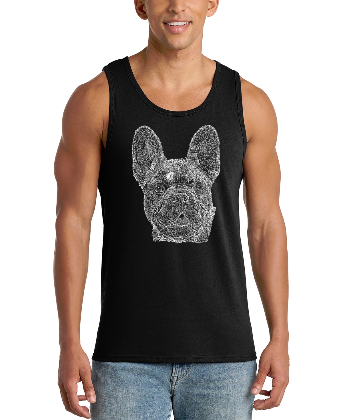 Click here for La Pop Art Mens French Bulldog Face Word Art Graph... prices